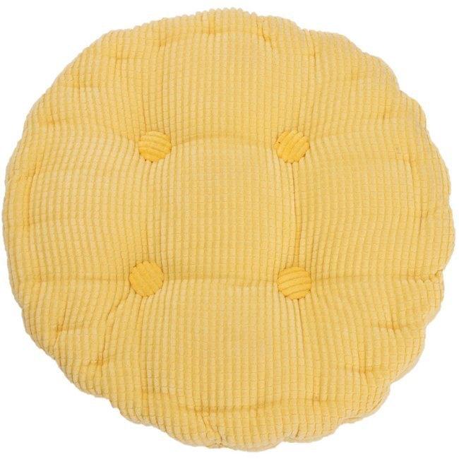Buy 35cm Round Shape Plaid Chair Pad Cushion Thicker Soft Washable ...