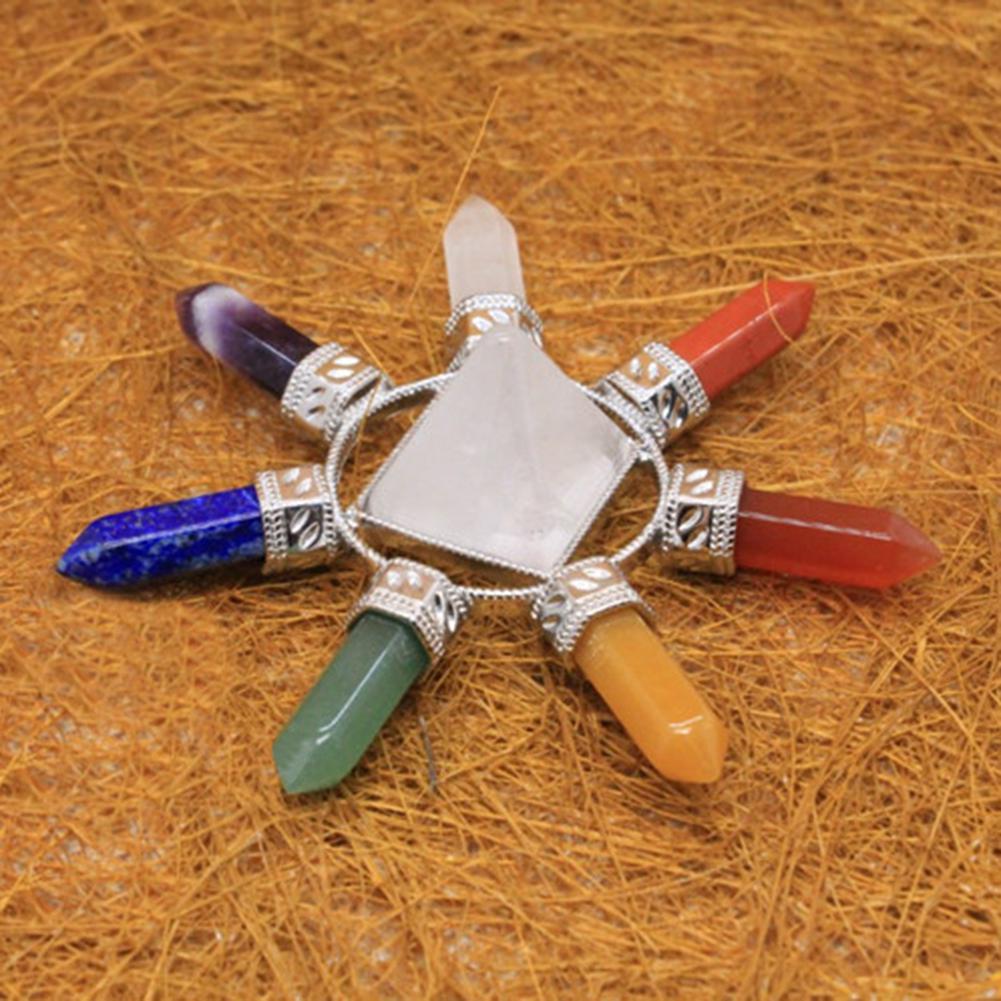 Buy Heptagon Crystal 7 Faux Generator Pyramid Chakra Healing Reiki ...