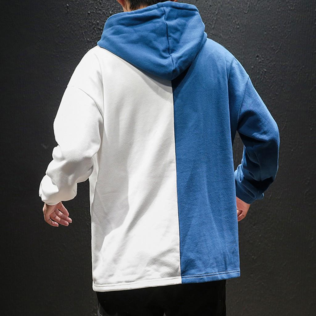 Buy Men's Autumn Fashion Style Long Sleeve Stitching Hat Guard ...