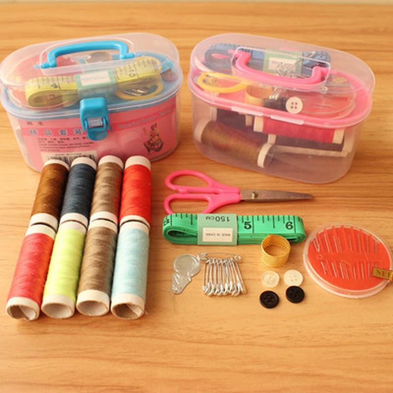 1Box Sewing Tools Kit Threader Needle Measure Tape Scissor Kit Mini ...