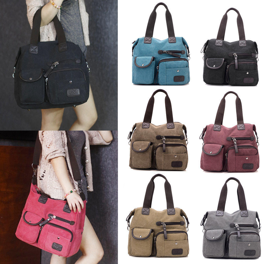 Buy Women Men Canvas Large Capacity Sport Travel Handbag Crossbody ...