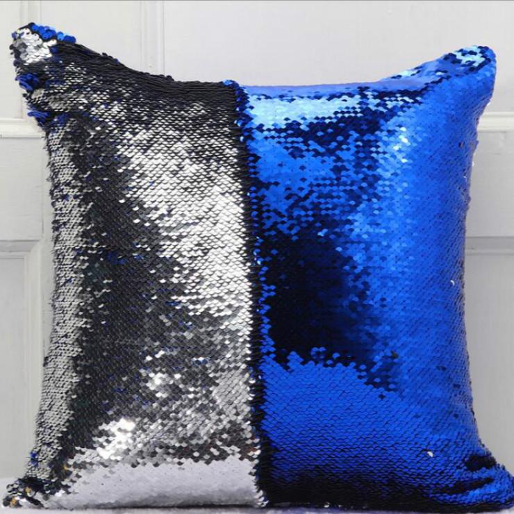 Buy Mermaid Sequin Pillow Magical Color Changing Throw Pillow Cover ...