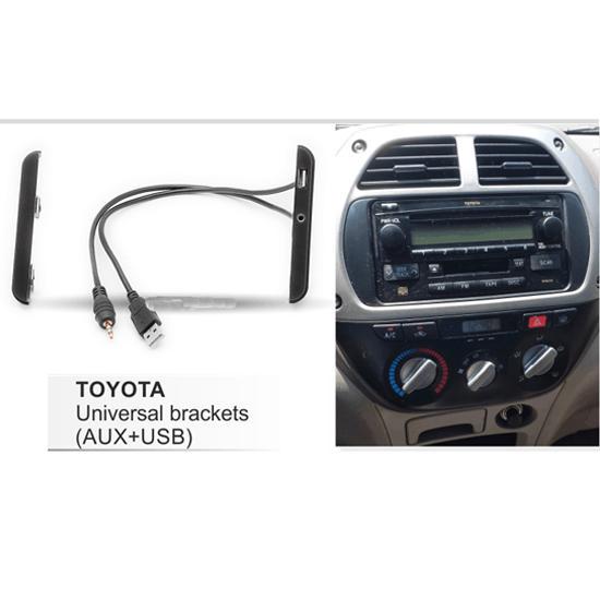 Car Radio Fascia Panel For Toyota Universal Brackets (AUX+USB) Facia ...
