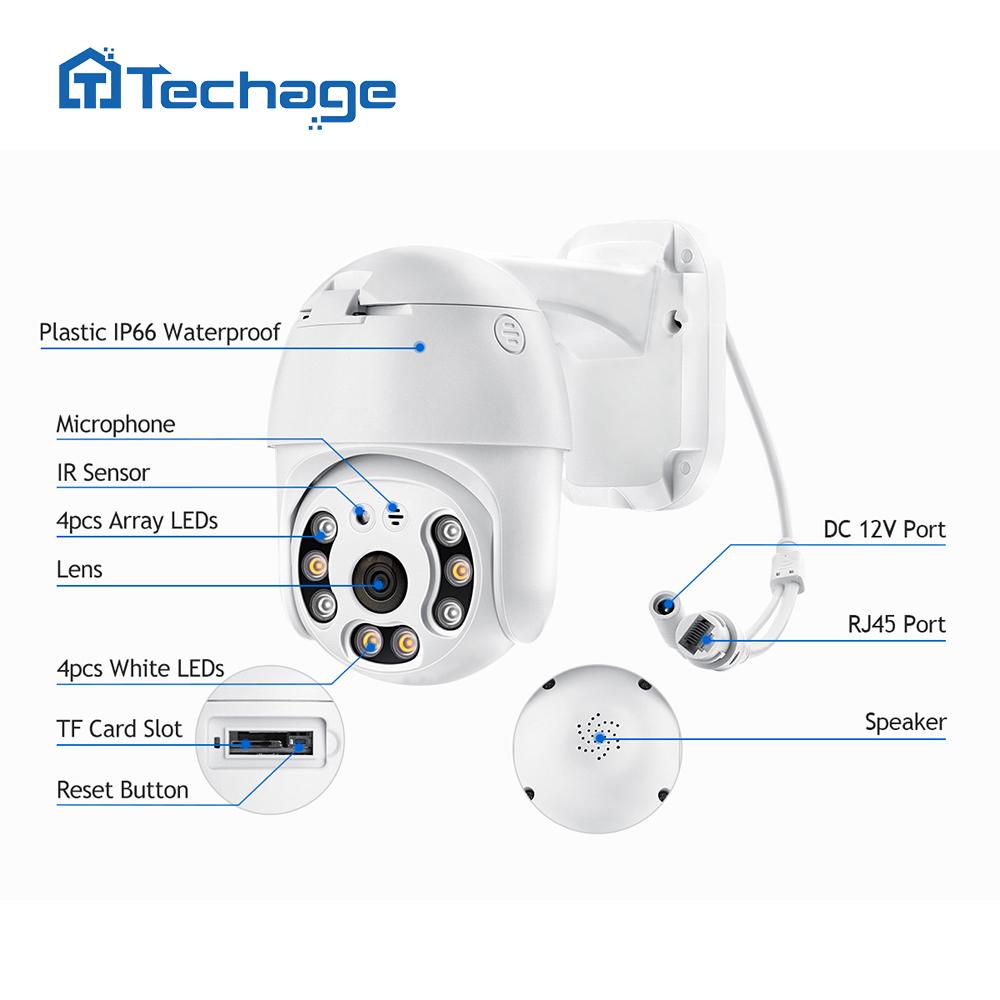 Cheap Techage 16CH HD 5MP PTZ AI POE NVR Kit Security Camera System Two ...