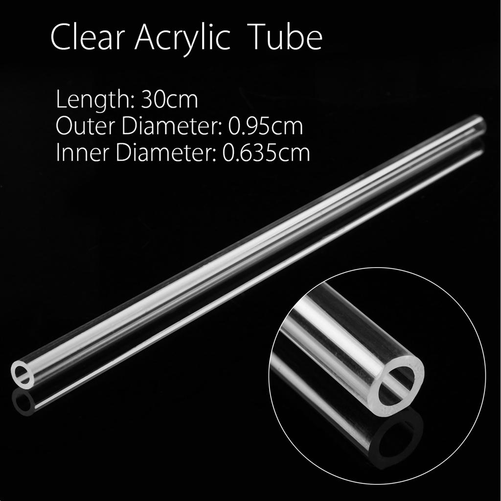 Buy 1 Pcs Clear Acrylic Lucite Tube 30cm Length 0.95cm OD X 0.635cm ID ...