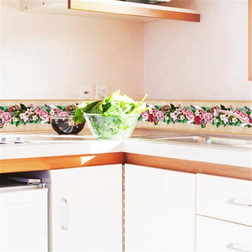 Buy Wall Border Sticker Bathroom Kitchen Dining Room Home Wall Skirting ...