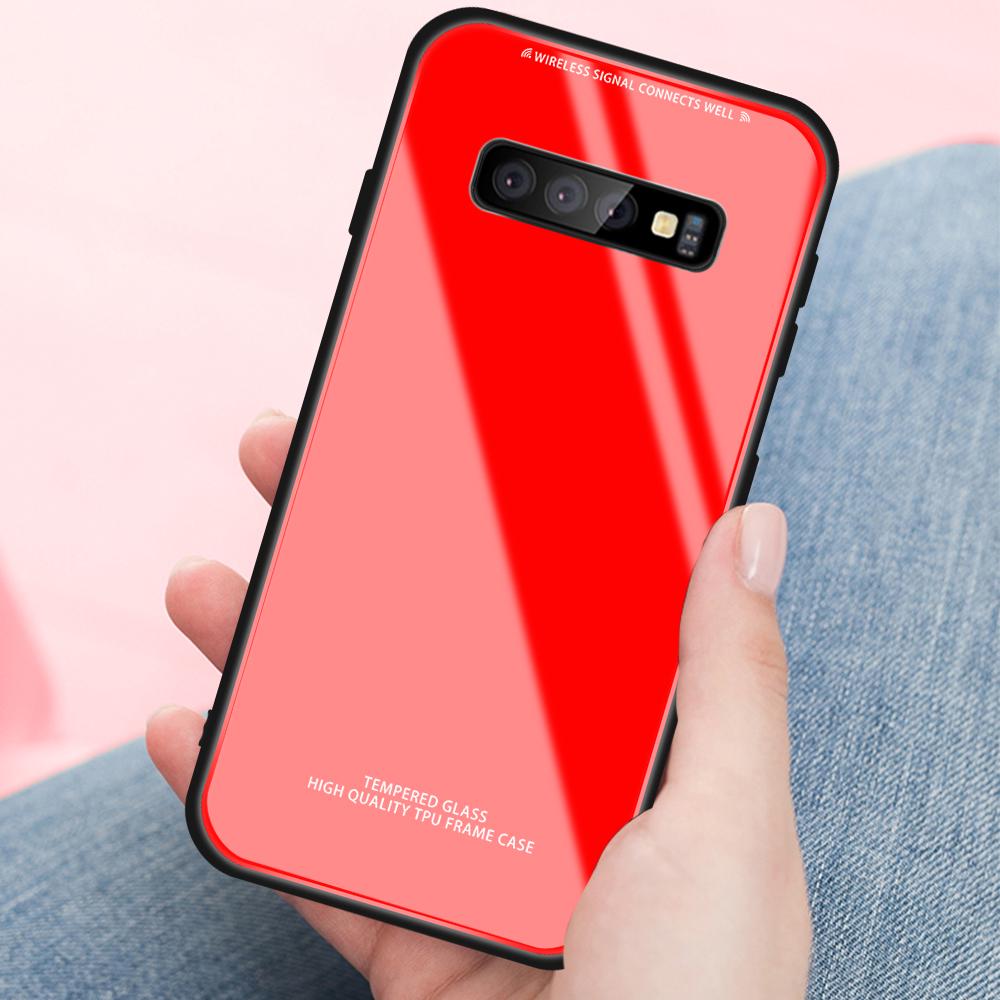 Buy For Honor 10 Lite Tempered Glass Back Cover Glass Case For Samsung ...