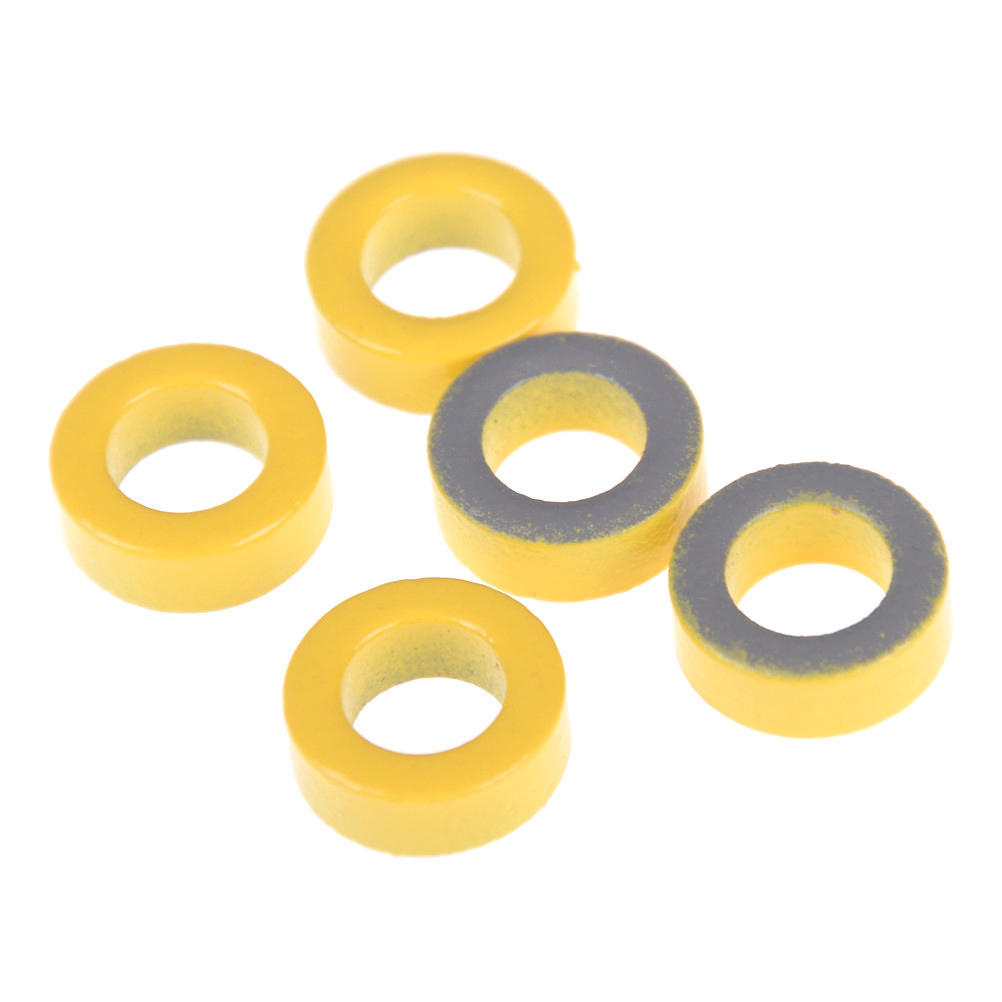 5Pcs Yellow Micrometals T50-6 Iron Powder Toroidal Core RF Toroid HF ...