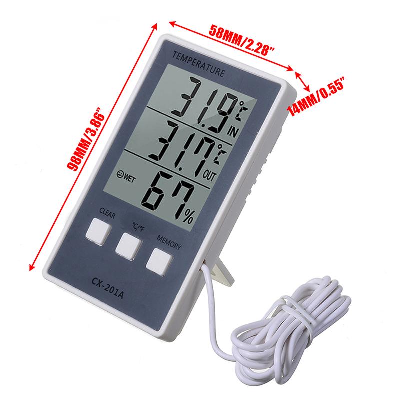 Cheap PDTO High Accuracy Digital Large LCD Indoor/Outdoor °C/°F Temp ...