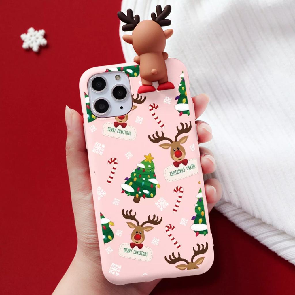 Buy Christmas Snow 3D Santa Elk Phone Case for iPhone 13 12 11 Pro XS ...