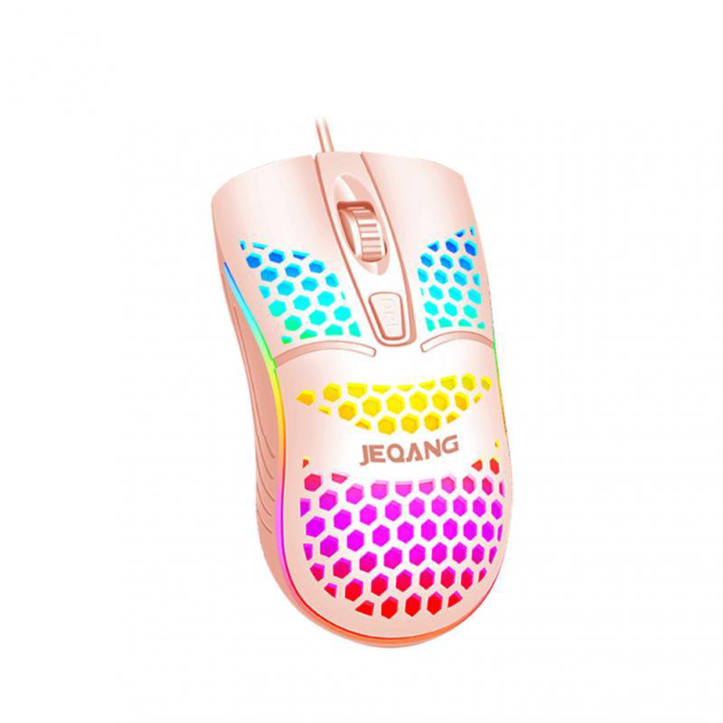 Buy Jieqiang G-102 Wired Mouse 4 Keys Honeycomb Hollowed Lightweight ...