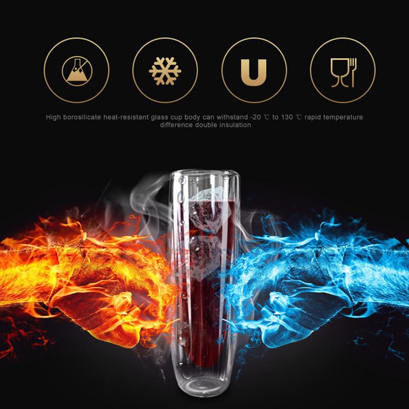 Buy Heat-Resistant Double-Layer Glass Creative Champagne Glass High-End ...