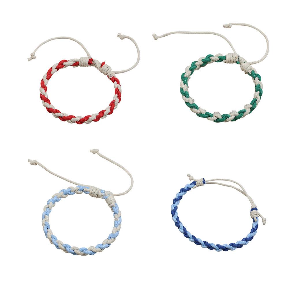 Buy Colorful Weave Bracelet Retro Ethnic Knit Rope Unisex Bangles ...