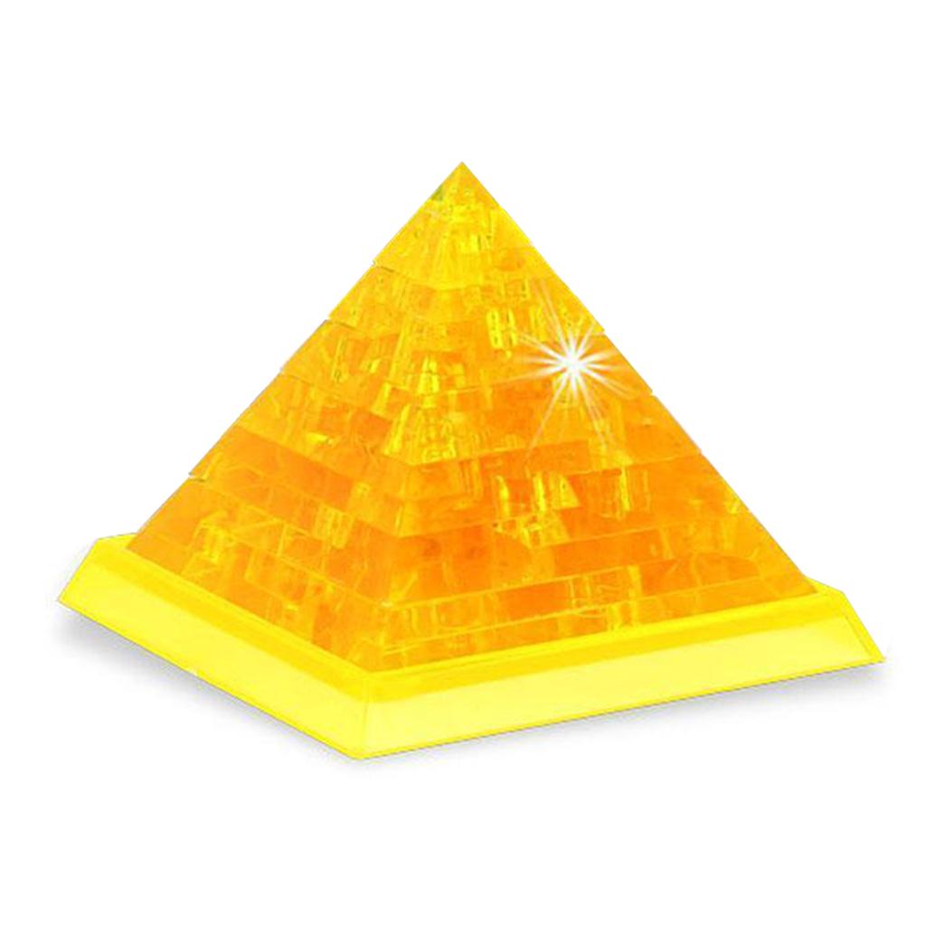 Buy Yellow Plastic 3D Crystal Toy DIY Model Assembling Pyramid Children ...
