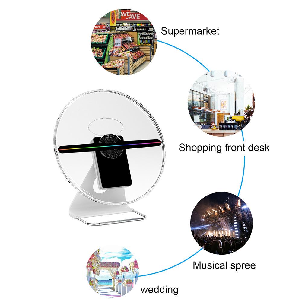 Buy 30cm 3D Hologram Advertising LED Fan 3D Holographic Photos Videos ...