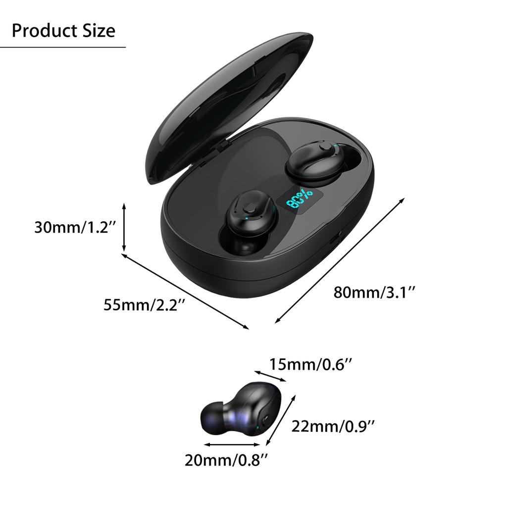 Buy TWS 5.0 Bluetooth Headphone 3D HD Stereo Wireless Earphone Noise ...