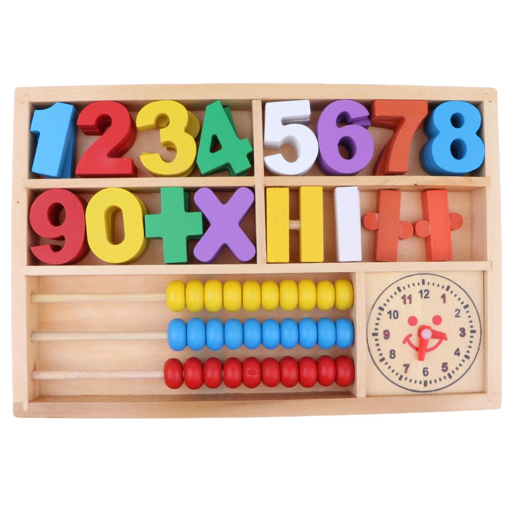 Cheap Box of Wooden Digital Numbers Mathematics Learning Tool Kids ...