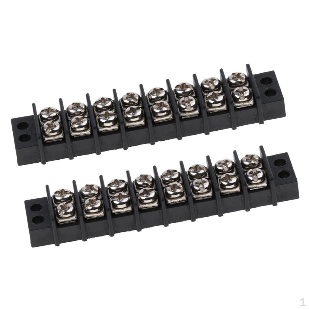 Kaufe 2x Marine Boat RV 12V 30A 8 Ways Screw Terminal Block Bar Splits ...
