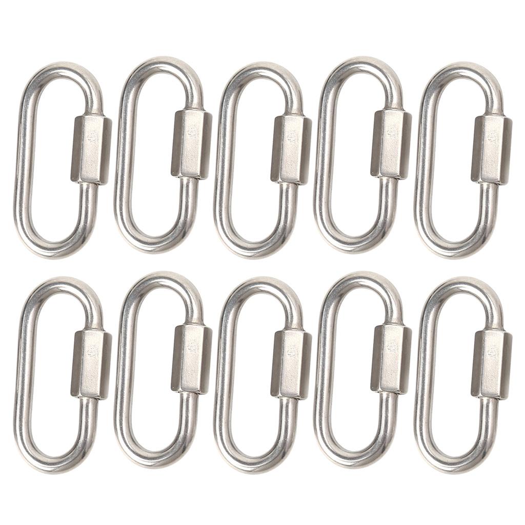 Stainless Steel Quick Link Threaded Chain Connector D Shape Locking ...