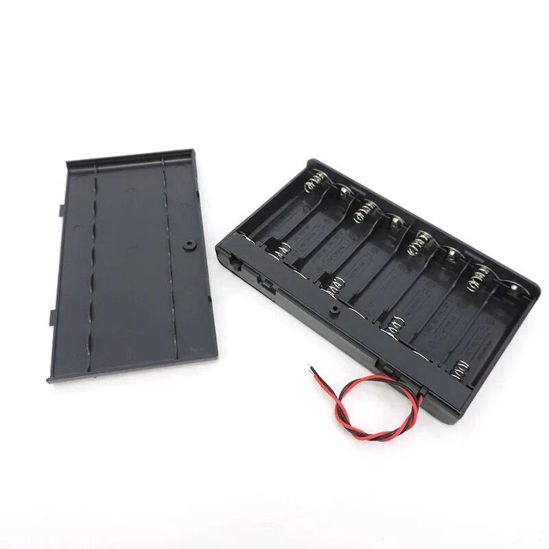 Cheap 12V 8 AA Batteries Holder Storage box Case with DC plug Plastic 1 ...