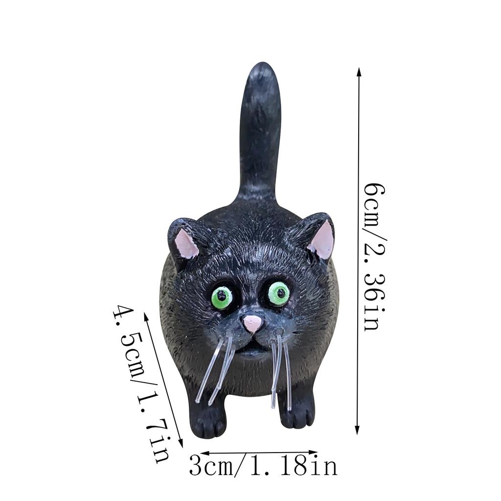 Buy Christmas Tail Cat Tail Erected Mini Micro Cat Decoration Resin ...