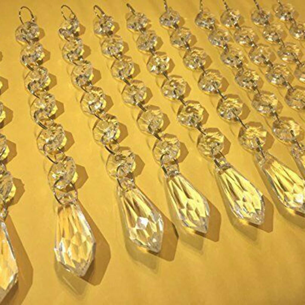 Buy 30pcs Wedding Crystal Ornaments Garland Acrylic Beads Chandelier ...