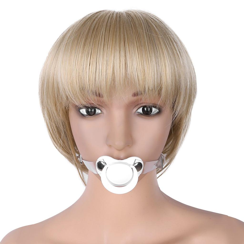 Buy Adults Transparent PVC Straps Buckled Dummy Head Harness Belt with ...