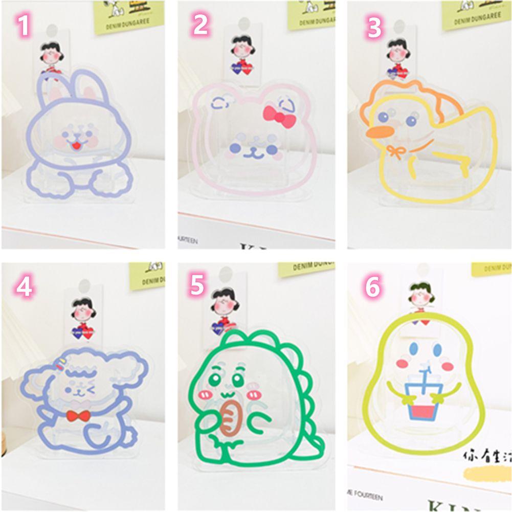 Multifunction Transparent Pen Holder Desktop Organizer Cartoon Acrylic ...
