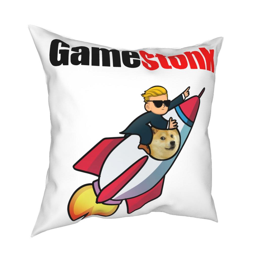 Game Stonk Dogecoin To The Moon Pillow Case Decorative Pillow Gamestop ...