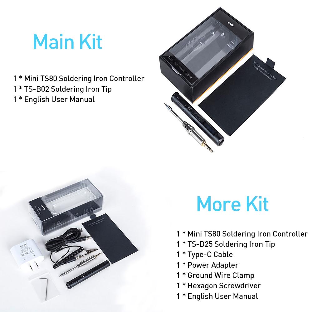 TS80 Mini Akıllı Dijital Lehimleme Demir OLED Taşınabilir USB Type-C ...