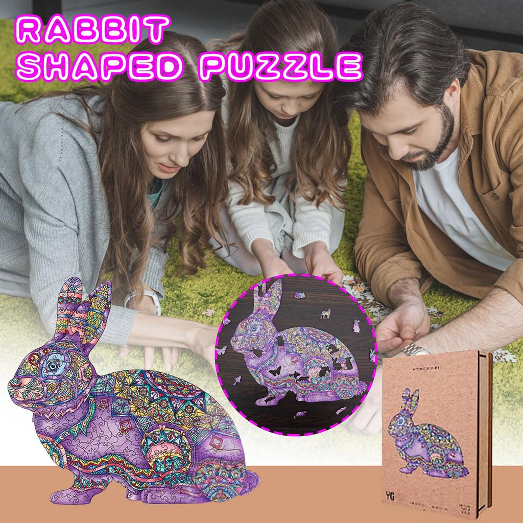 Buy Rabbit Puzzle Wooden Puzzle Unique Shape Pieces Animal Puzzle Gifts buy-rabbit-puzzle-wooden-puzzle-unique-shape-pieces-animal-puzzle-gifts