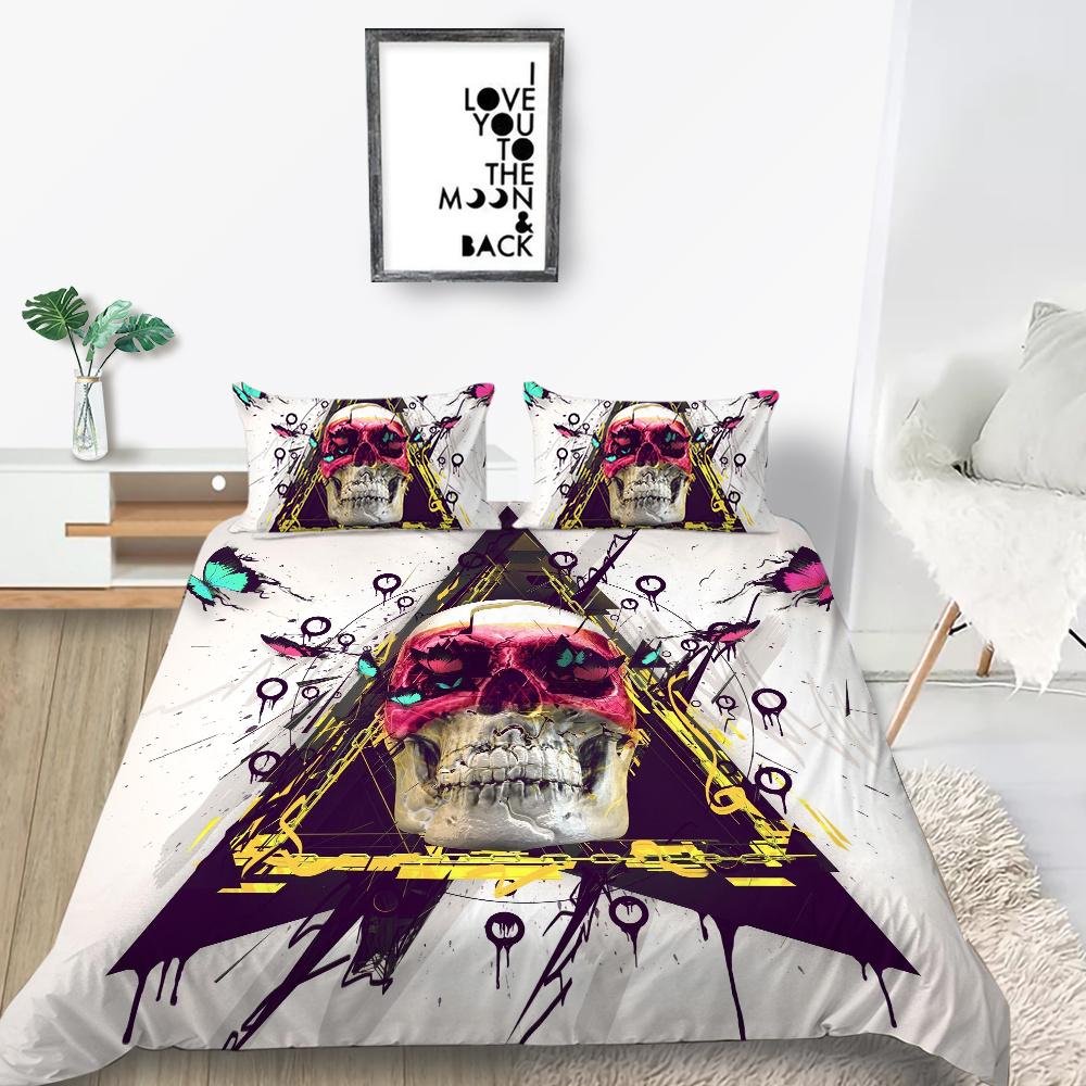 Satın alın Home Bedding Set Punk Skull Pattern Stylish Design Duvet ...