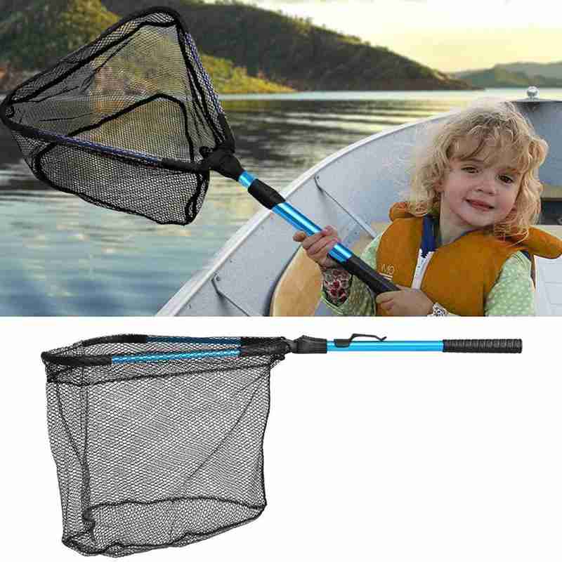Buy Durable Fishing Net Fish Landing Net with Foldable Collapsible Pole ...