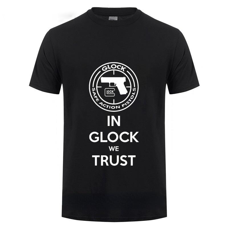 Buy Glock Handgun USA Logo T Shirt Men Fashion Casual Streetwear Round ...