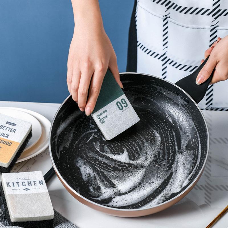 Buy Kitchen Dish Washing Sponge Block Scouring Cloth Scouring Pad ...