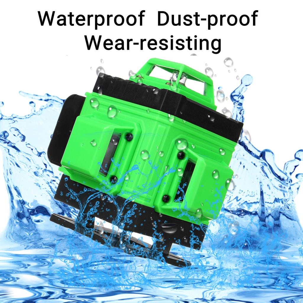 Buy 16 Line 4D Green Laser Level Waterproof Green Wall Bracket Cross ...