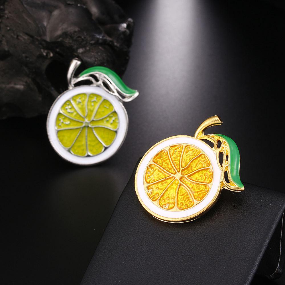 Buy Enamel Lemon Brooch Unisex Brooch Pin Cute Fruit Brooches at ...