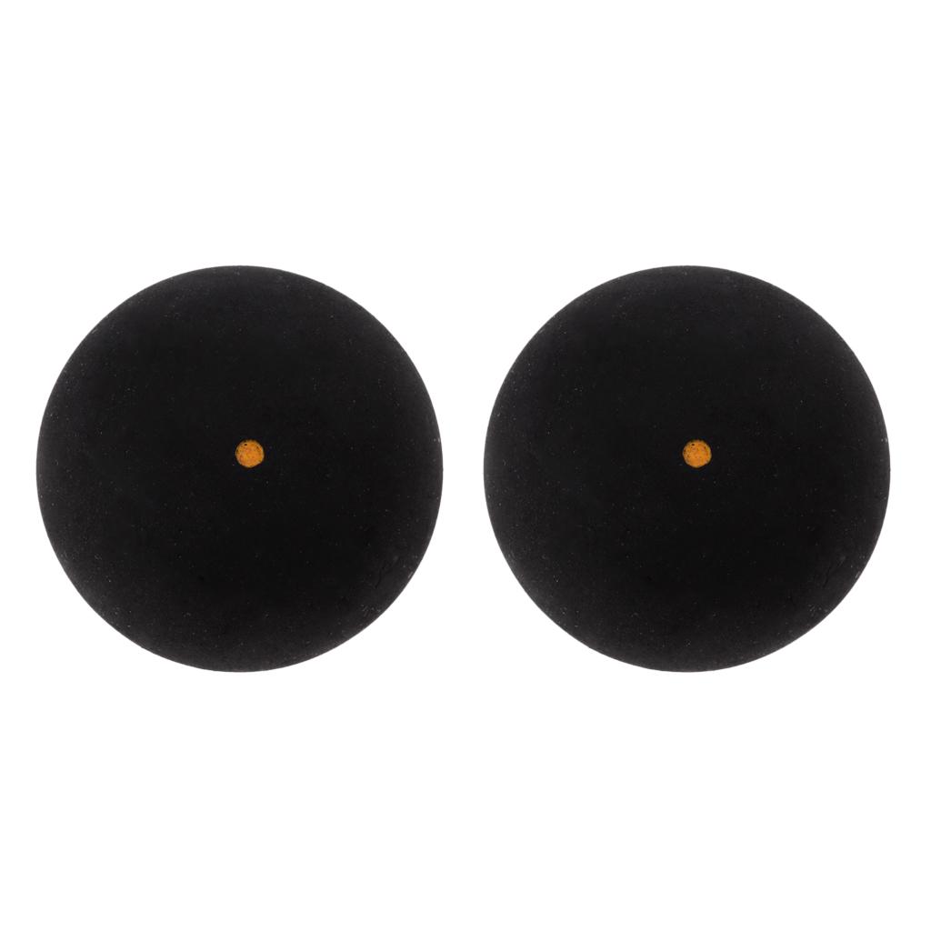 2 Pieces Rubber Single Yellow Dot Trainner Squash Balls for Indoor ...