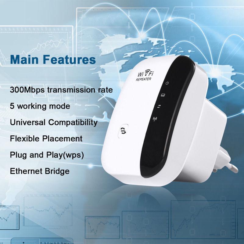 Buy 300Mbps Wifi Repeater Wireless-N 802.11 AP Router Extender Signal ...