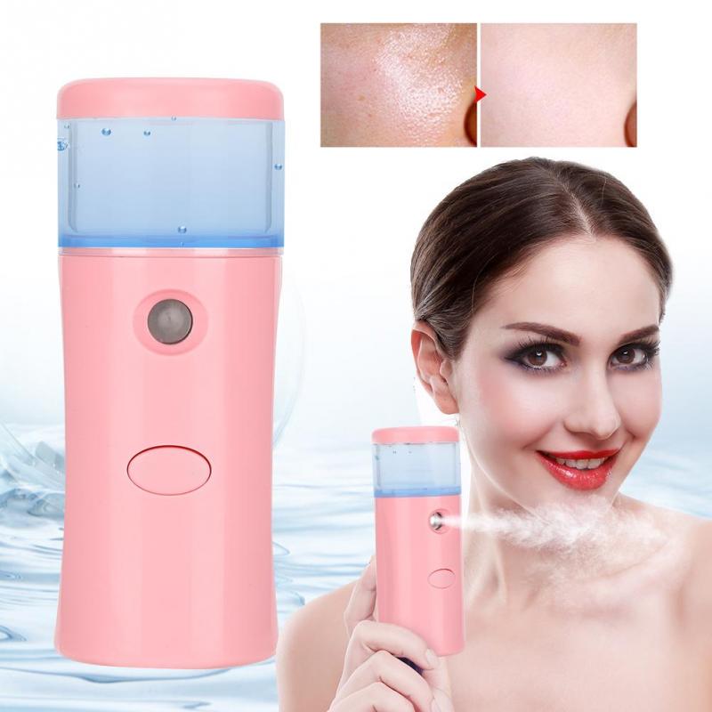 Mini Portable Spray Pink Face Moisturizing Hydrating Facial Humidifier ...
