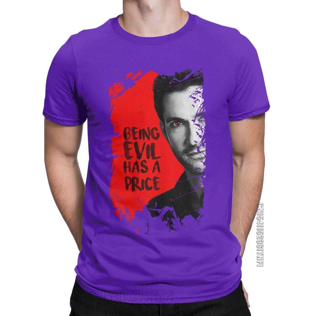 Men's Lucifer Morningstar Devil T Shirt Pure Cotton Clothing Funny ...