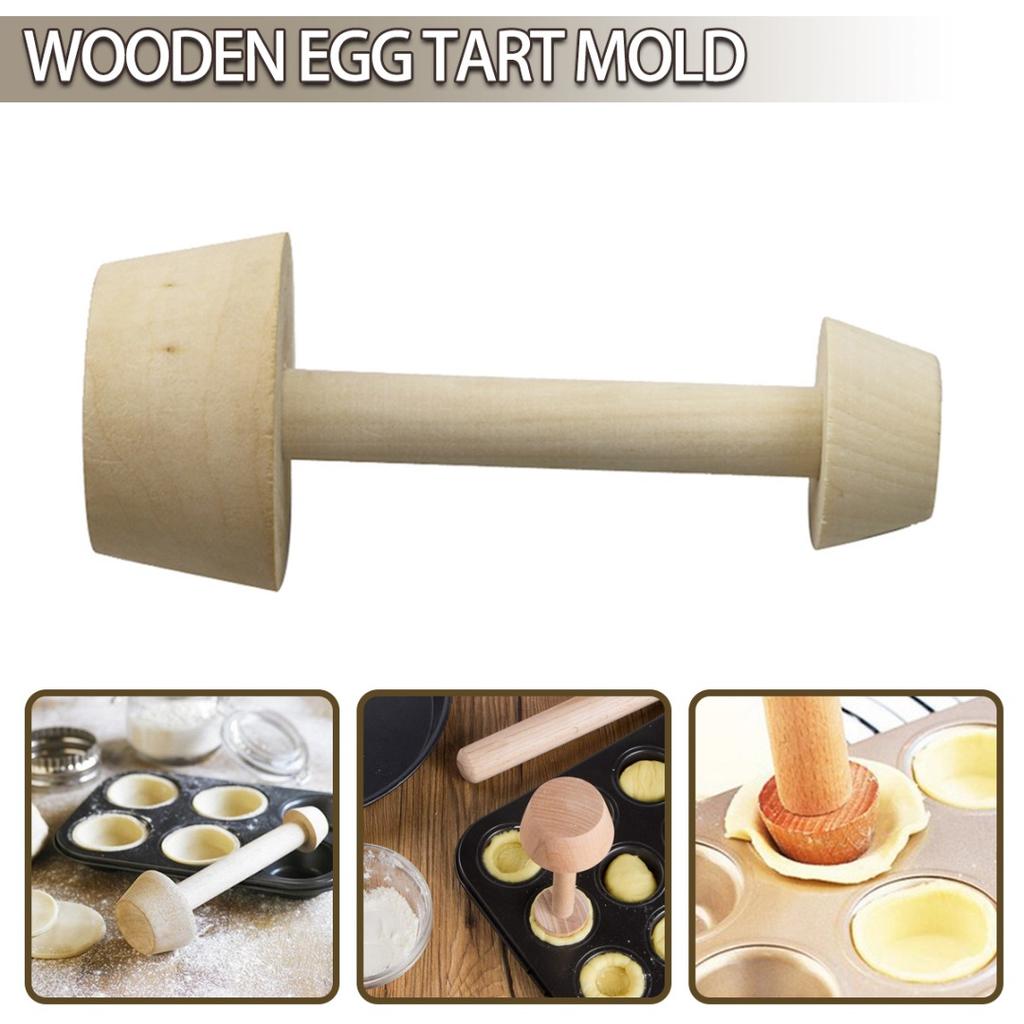 Cheap PDTO Wooden Double Side Egg Tart Mold Pastry Pusher Baking Mould ...