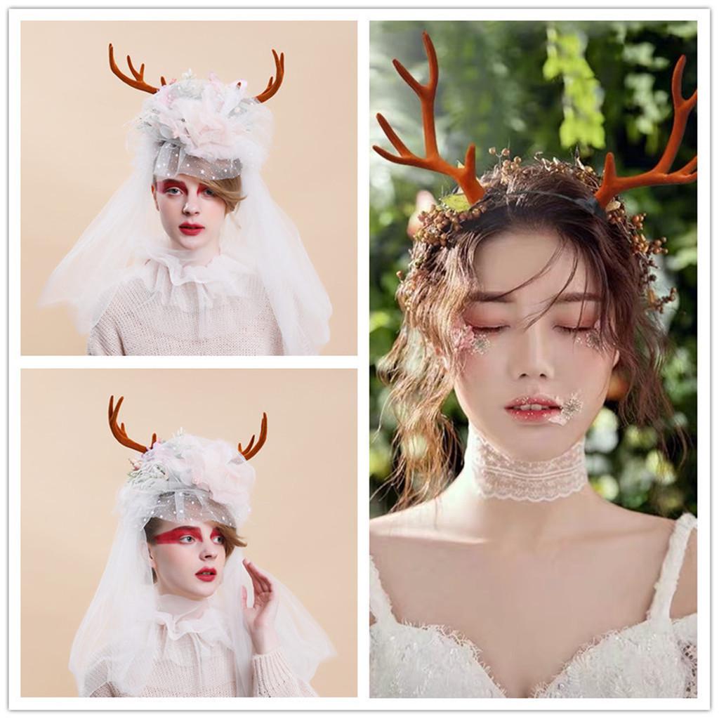Buy Unisex Headband Antlers Headpiece Deer Party Accessory for Easter ...