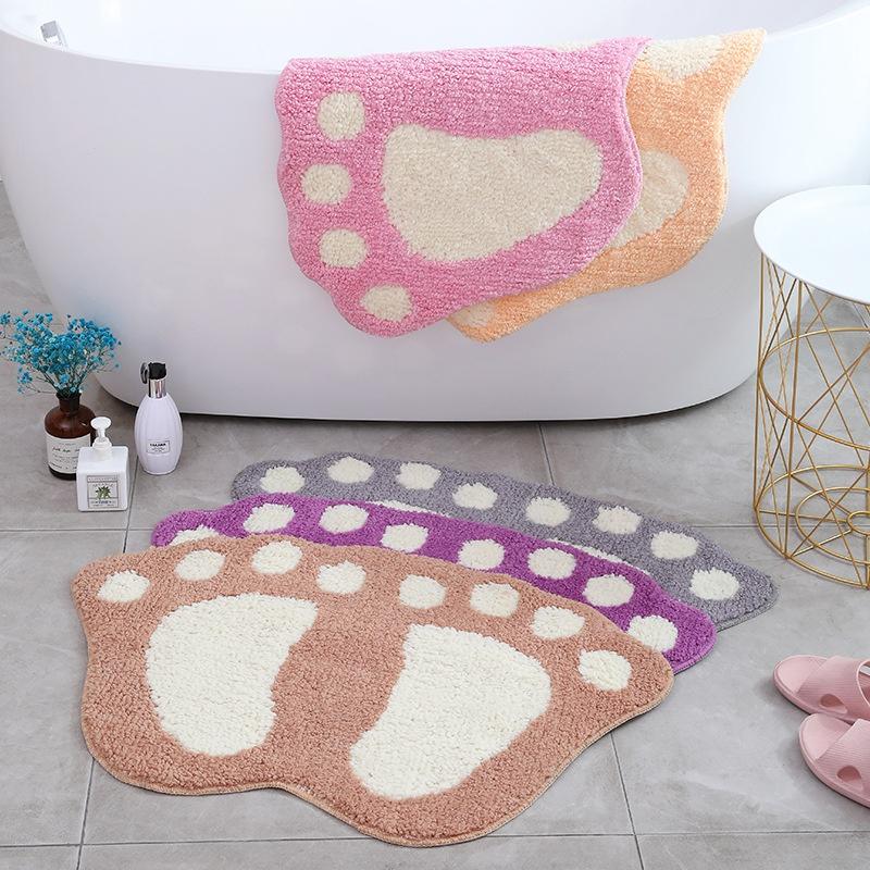 Buy Home Living Room Door Mat Absorbent Bathroom Carpet Cute Foot ...