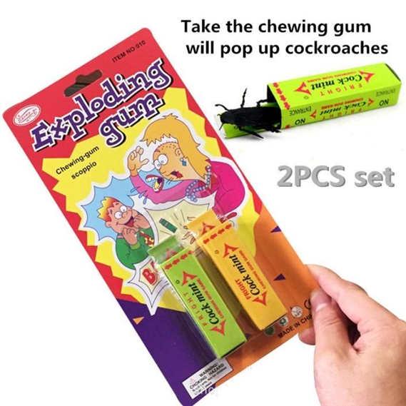 2 Pcs Joke Chewing Gum Shocking Toy Gadget Prank Trick Gag Gifts Funny ...