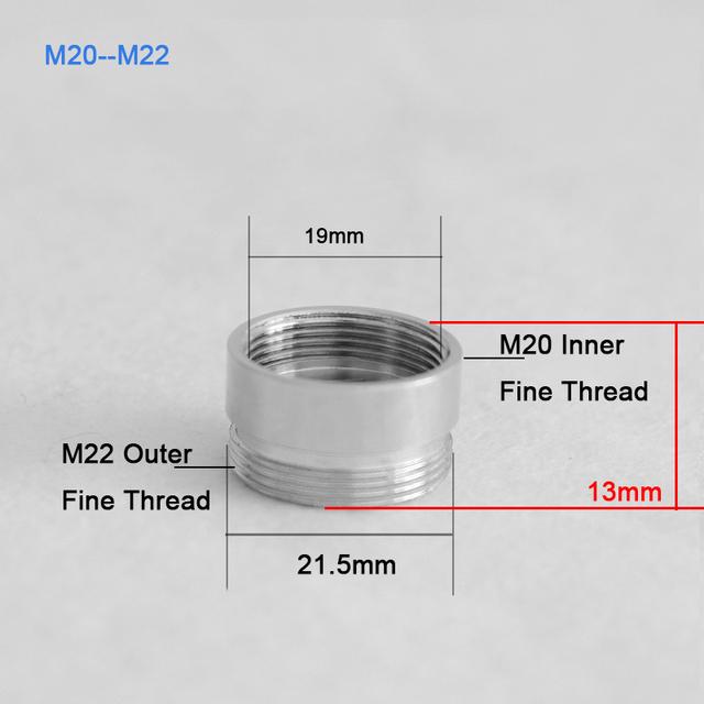 Buy Brass 1/2" Male To M16 M18 M20 M24 M26 M28 Thread Female Connector ...