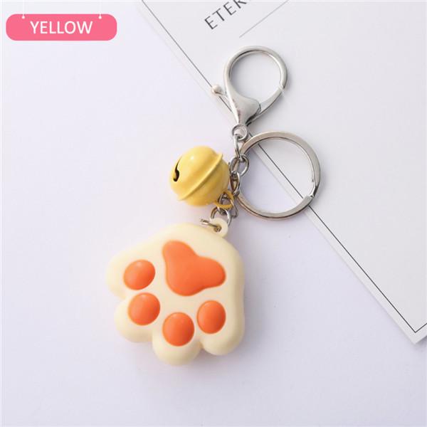 Buy Women Three-Dimensional Cat Claw Key Chain Soft Rubber Bell Car Bag ...