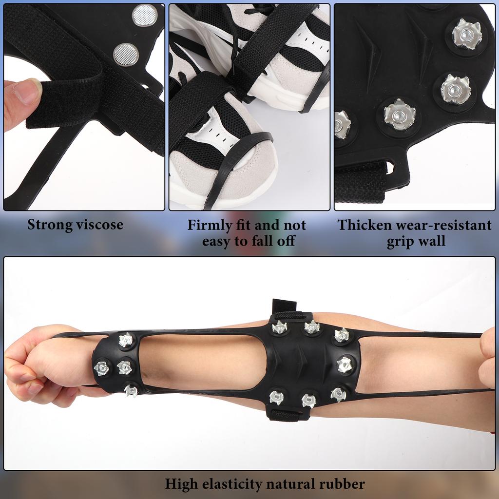 Buy Ice Snow Grips For Shoes Anti Slip Walk Spike Winter Ice Grippers ...