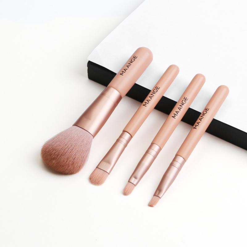 Buy 4 Mini Makeup Brushes Set Foundation Loose Powder Brush Blush Lip ...