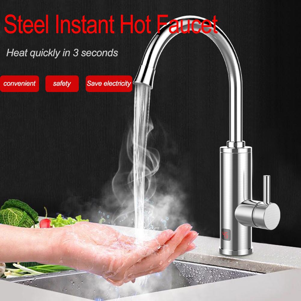 Stainless Steel Hot Faucet Instantaneous Electric Water Heater Tap AU ...